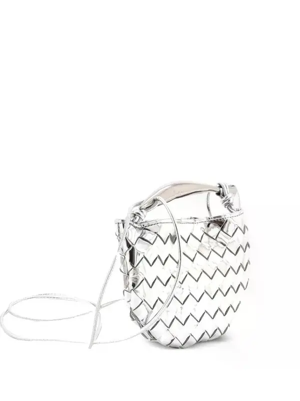 Bottega Veneta Sardine Top Handle Crossbody Bag - Silver