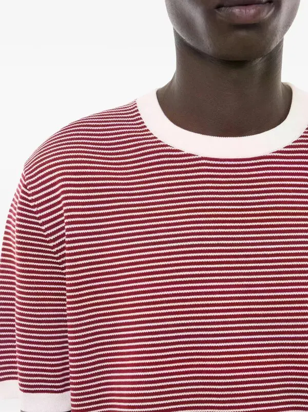 FURSAC Striped-pattern Cotton T-shirt