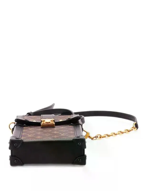 LOUIS VUITTON Vertical Trunk Pochette Monogram Canvas Crossbody Bag - Black
