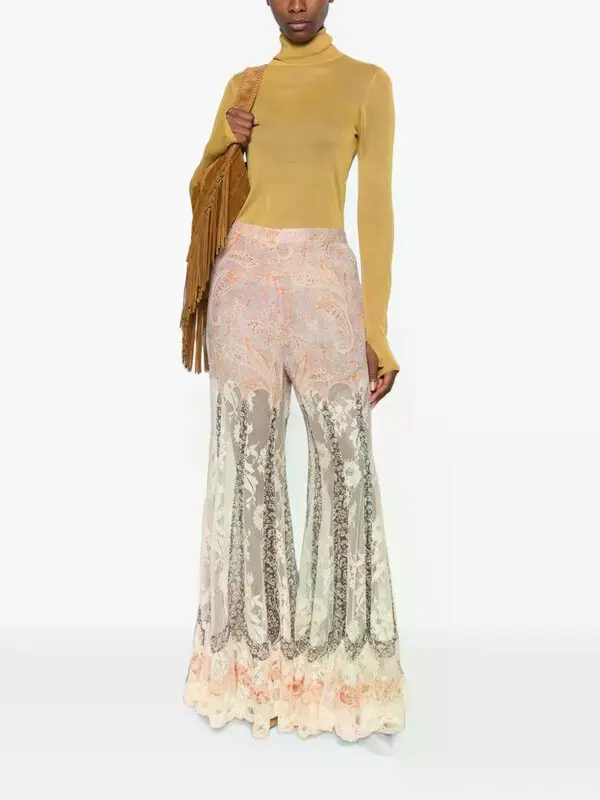 Zimmermann Paisley Print Flare Trousers