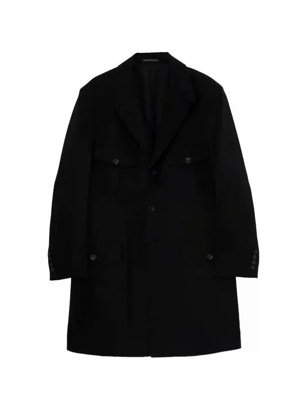 Yohji Yamamoto Multi-pocket Single-breasted Long Jacket