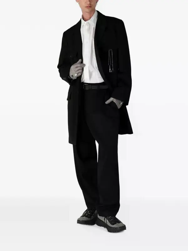 Yohji Yamamoto Multi-pocket Single-breasted Long Jacket