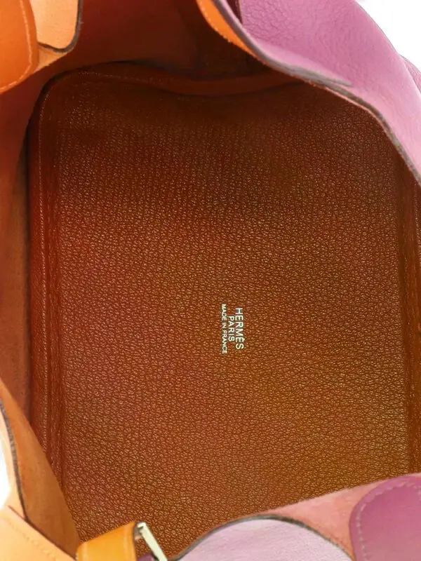 Hermès Casaque Picotin Lock Bag Clemence Pm Bucket Bag - Orange