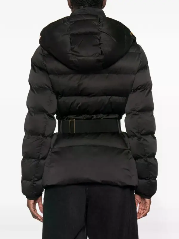 Elisabetta Franchi Belted Hooded Puffer Jacket