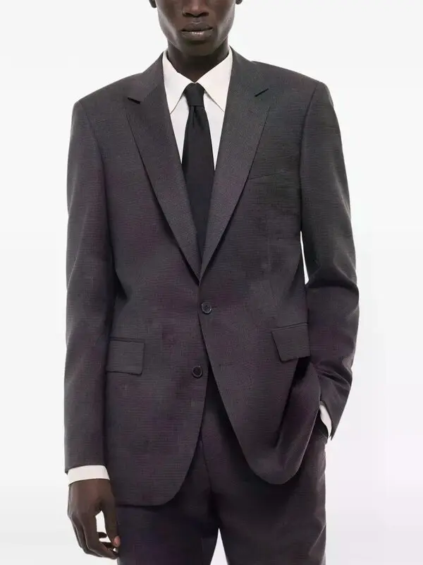 FURSAC Checked-pattern Wool Blazer