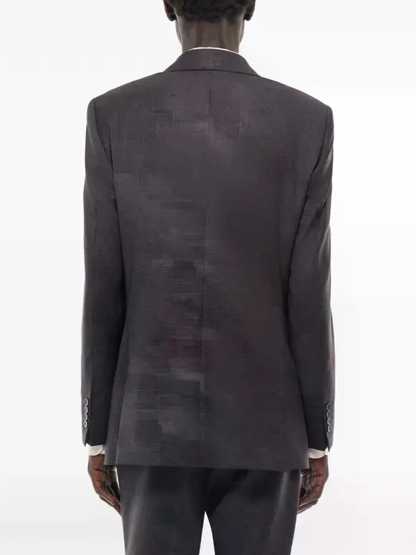 FURSAC Checked-pattern Wool Blazer