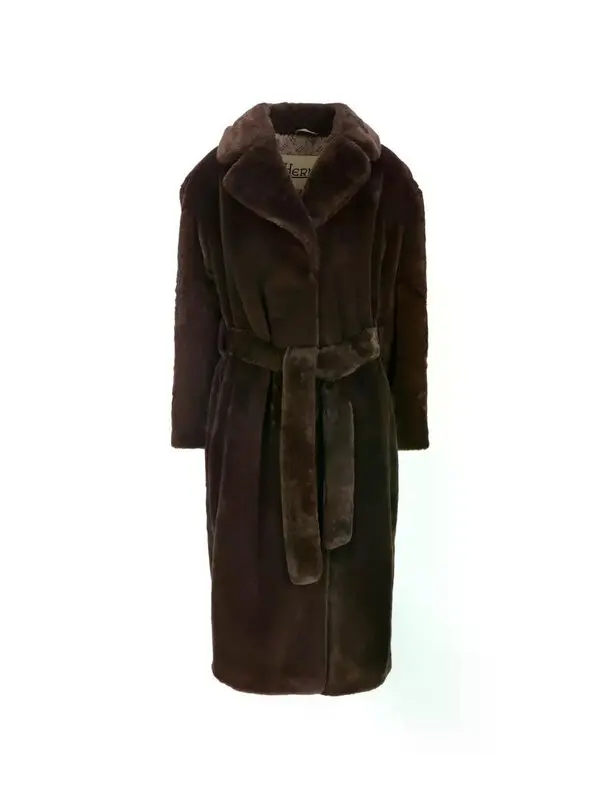Herno Belted Faux-fur Coat