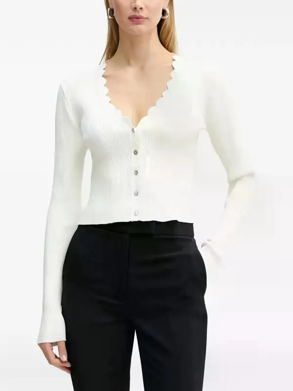 SILVIAN HEACH Scalloped Cardigan - White