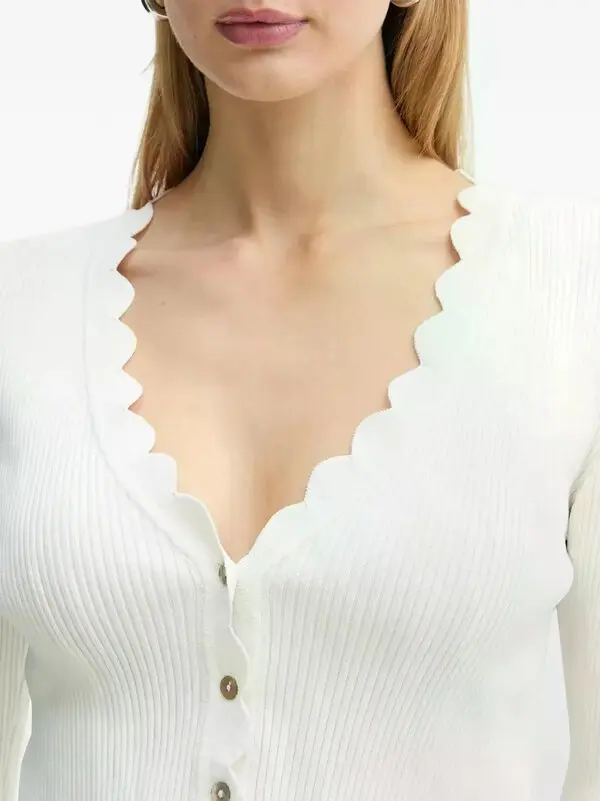 SILVIAN HEACH Scalloped Cardigan - White