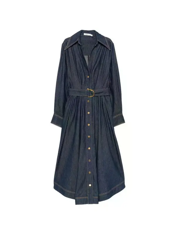 Zimmermann Denim Shirt Midi Dress - Blue