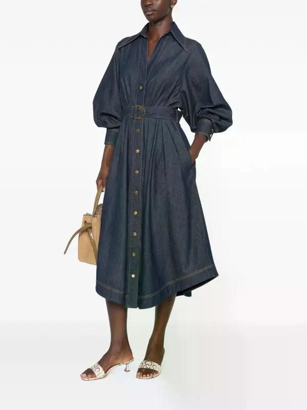 Zimmermann Denim Shirt Midi Dress