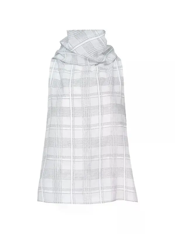 Rag & Bone Check-print Scarf-neck Top