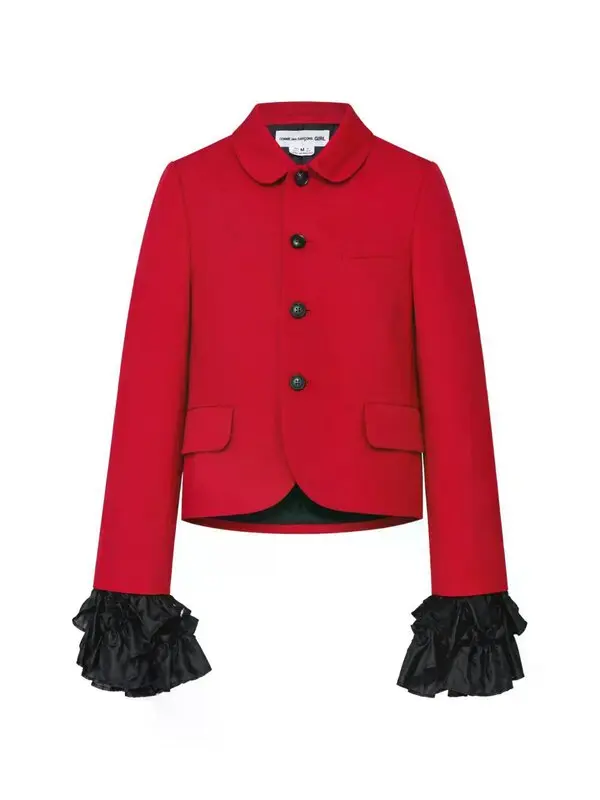 Comme Des Garçons Ruffled-cuff Tailored Jacket