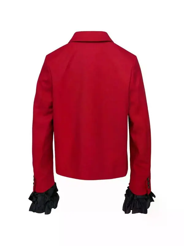 Comme Des Garçons Ruffled-cuff Tailored Jacket