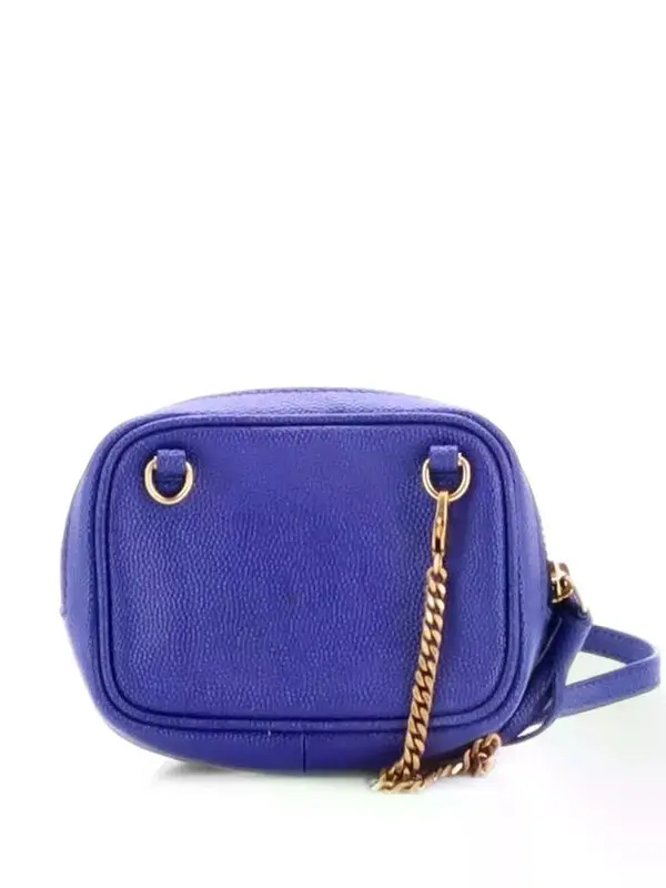 Saint Laurent Lou Camera Bag Matelasse Chevron Leather Baby Crossbody Bag - Blue
