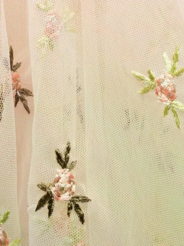 Simone Rocha Rosebud-embroidered Gathered Blouse