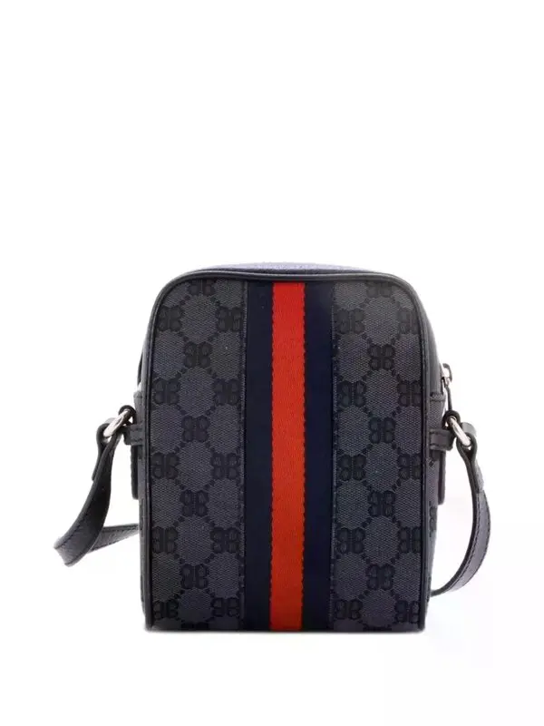 Balenciaga X Gucci The Hacker Project Zip Messenger Bag Bb Canvas Mini Crossbody Bag