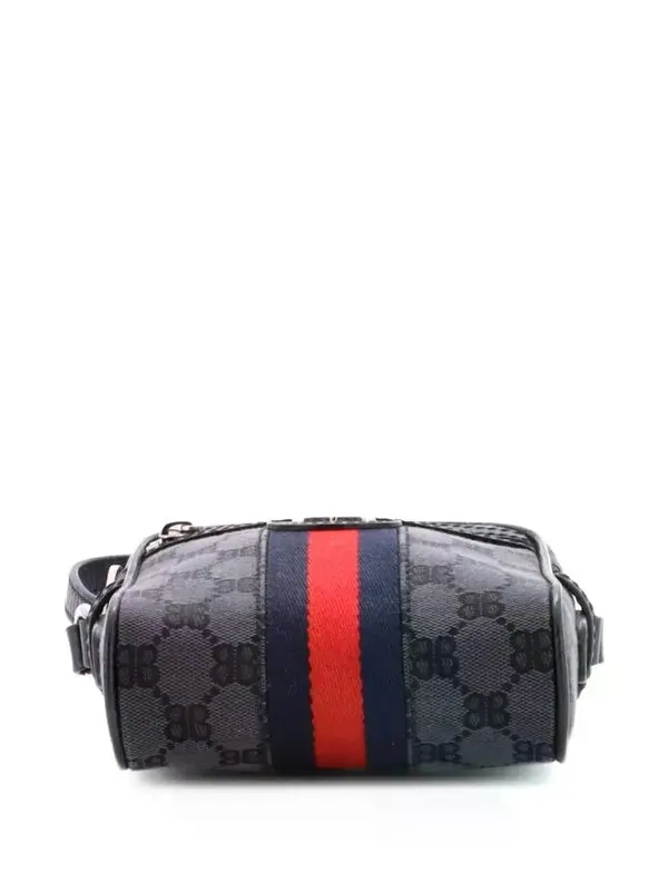 Balenciaga X Gucci The Hacker Project Zip Messenger Bag Bb Canvas Mini Crossbody Bag