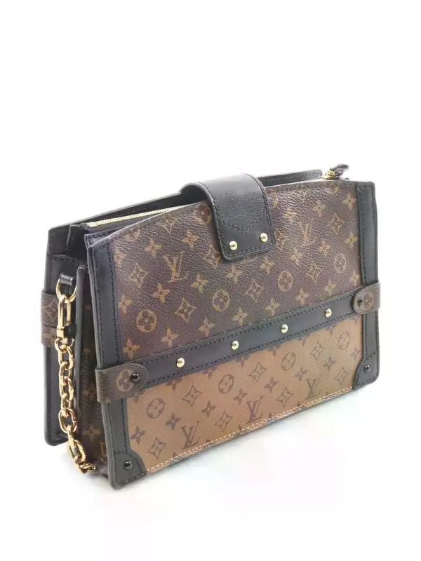 LOUIS VUITTON Monogram Reverse Canvas Trunk Clutch Bag