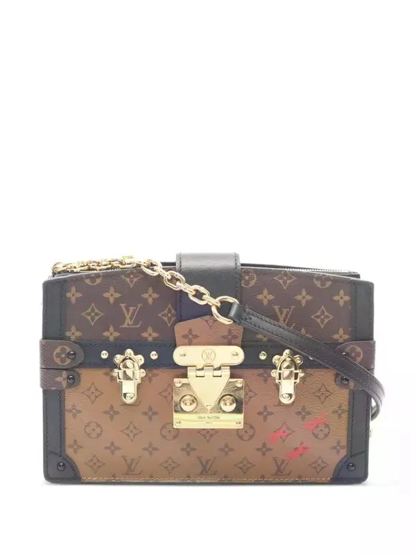 LOUIS VUITTON Monogram Reverse Canvas Trunk Clutch Bag - Brown
