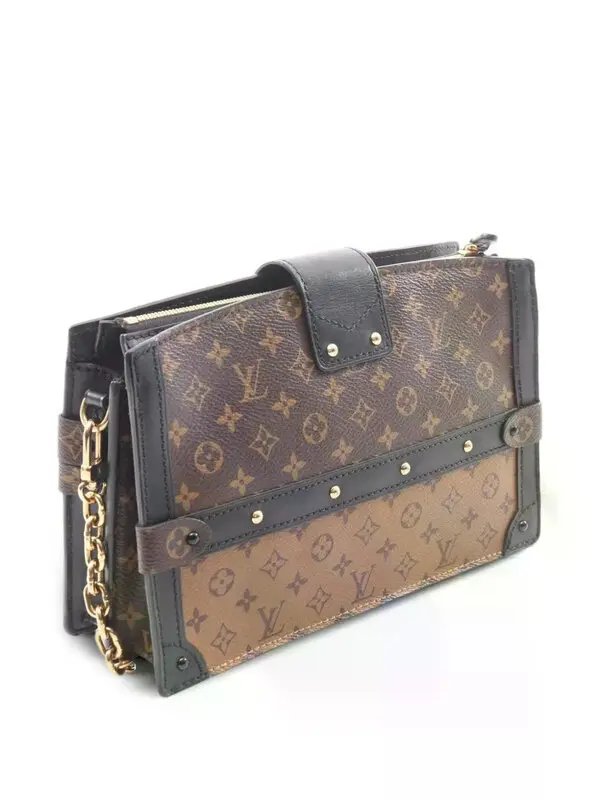 LOUIS VUITTON Monogram Reverse Canvas Trunk Clutch Bag - Brown