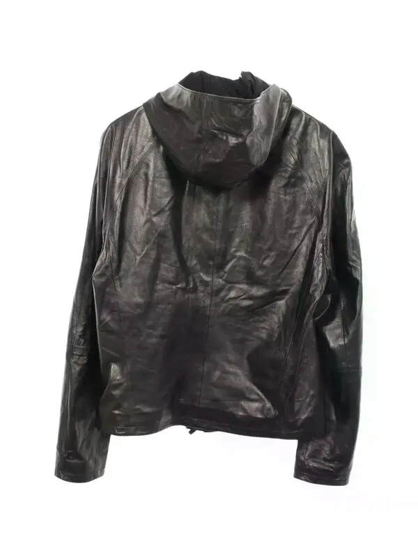 Emporio Armani Hooded Leather Jacket