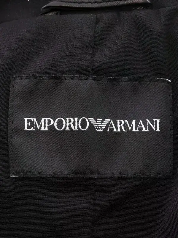 Emporio Armani Hooded Leather Jacket