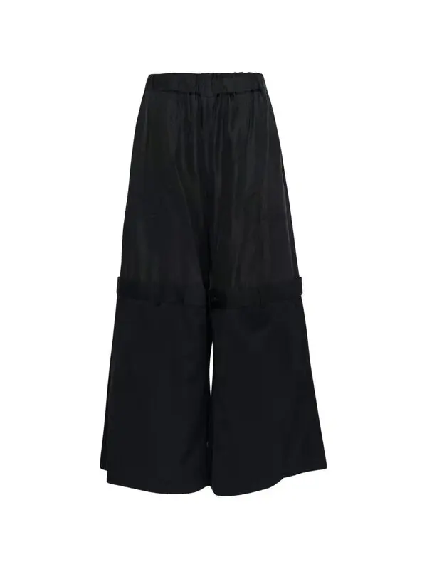 Noir Kei Ninomiya Drop-waist Wide-leg Trousers - Black