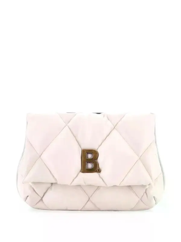 Balenciaga Touch Quilted Puffy Leather Medium Clutch Bag