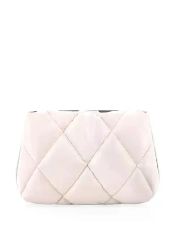 Balenciaga Touch Quilted Puffy Leather Medium Clutch Bag