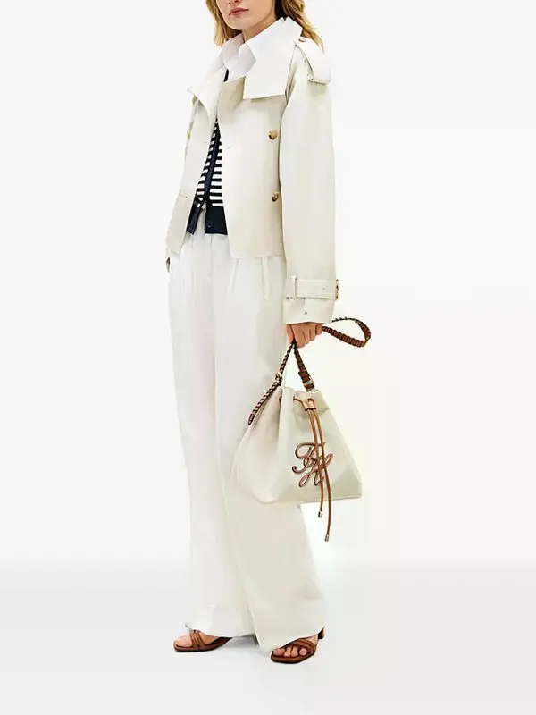 Tommy Hilfiger Logo-embroidered Canvas Bucket Bag