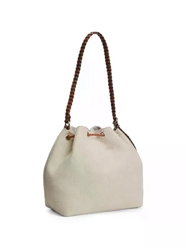 Tommy Hilfiger Logo-embroidered Canvas Bucket Bag