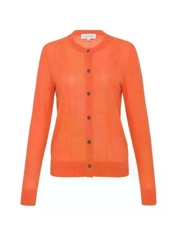 LEE MATHEWS Mila Cable-knit Cardigan - Orange