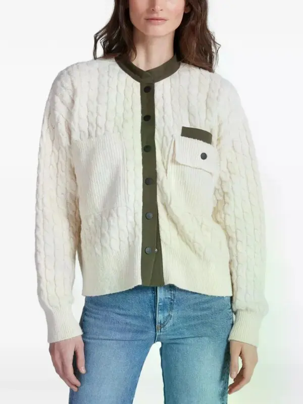 ASKK NY Cable-knit Panelled Cardigan