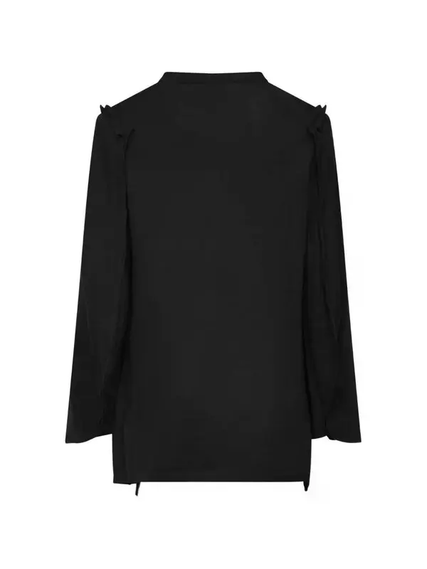 Comme Des Garçons Draped-detail Crew Neck Sweater