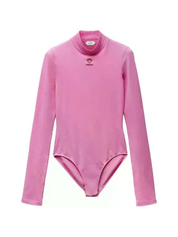 Versace Embroidered-logo Stretch Cotton-jersey Bodysuit