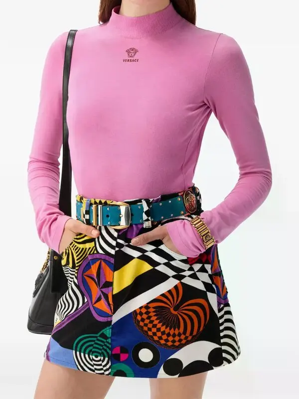 Versace Embroidered-logo Stretch Cotton-jersey Bodysuit