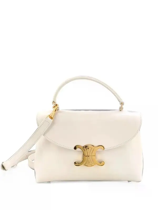 Celine Nino Top Handle Bag Leather Teen Satchel - Neutrals
