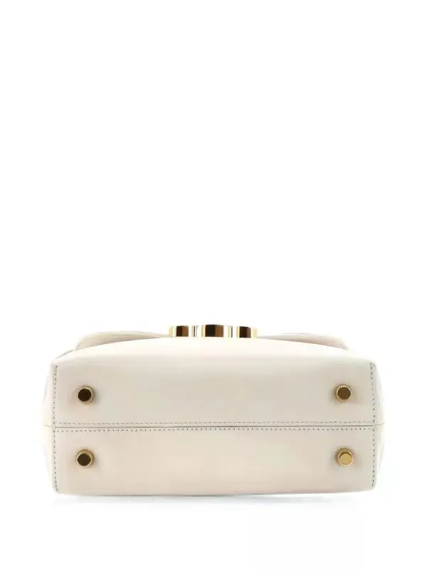 Celine Nino Top Handle Bag Leather Teen Satchel - Neutrals