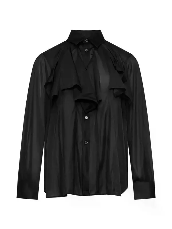 Comme Des Garçons Ruffled Sheer Shirt