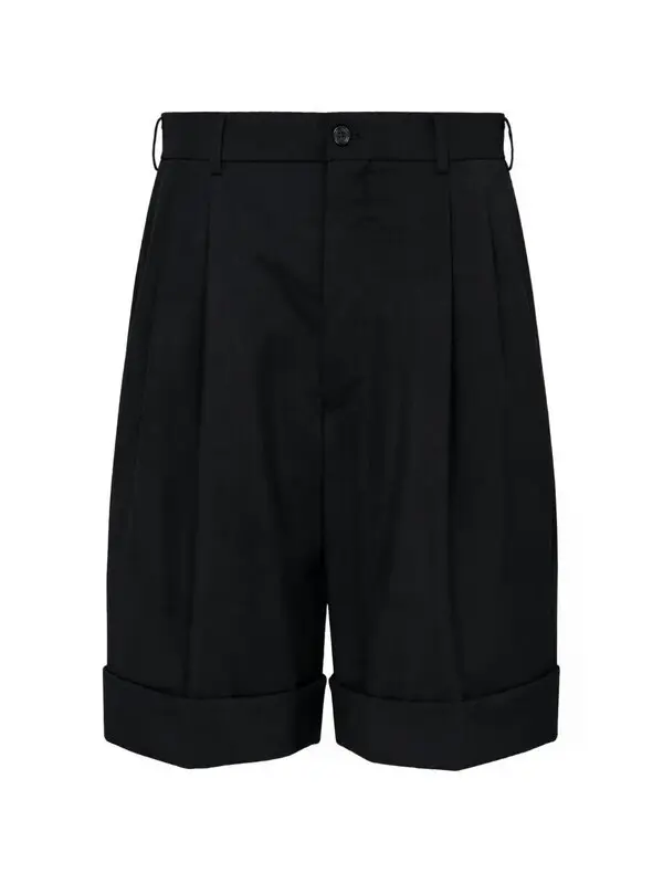 Comme Des Garçons Pleated Turn-up Shorts