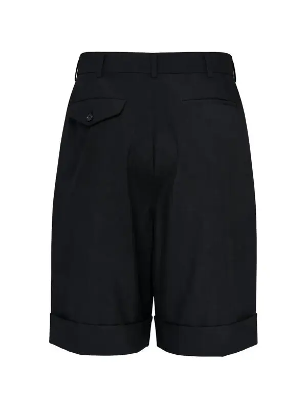 Comme Des Garçons Pleated Turn-up Shorts