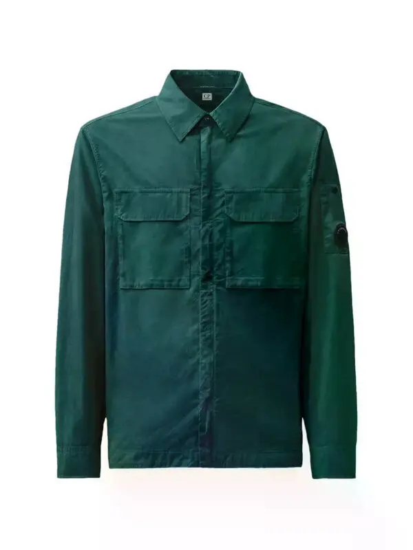 C.P. COMPANY Organic Gabardine Lens Flap Zip Overshirt