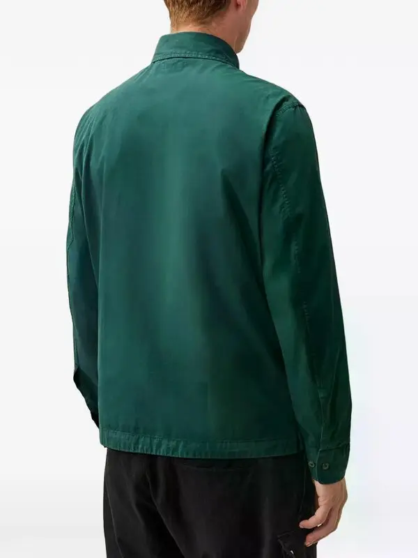 C.P. COMPANY Organic Gabardine Lens Flap Zip Overshirt