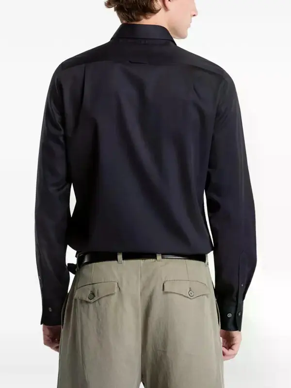 Gant Logo-embroidered Long-sleeve Shirt