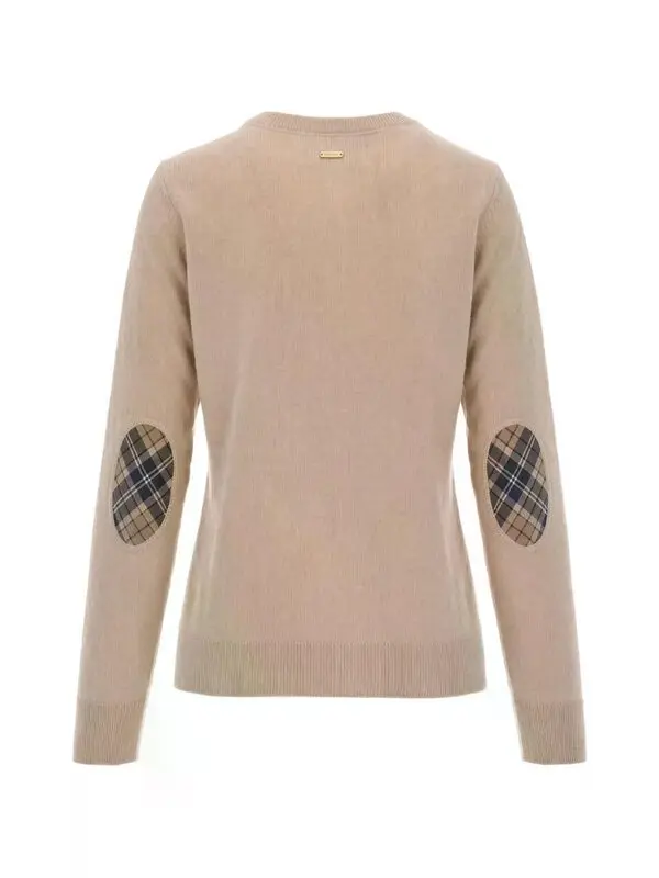 Barbour Tartan-trim Elbow-patch Cardigan - Neutrals