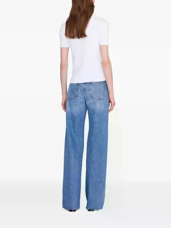 ANINE BING Sixtine Ribbed Jersey Tee