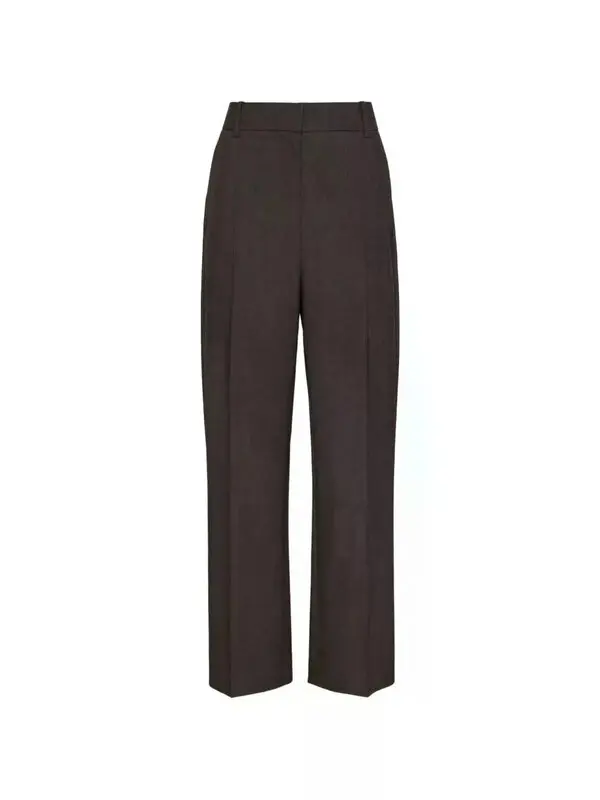 LEE MATHEWS Myles High-waisted Wide-leg Trousers