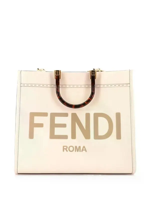 Fendi Sunshine Shopper Leather Medium Tote Bag