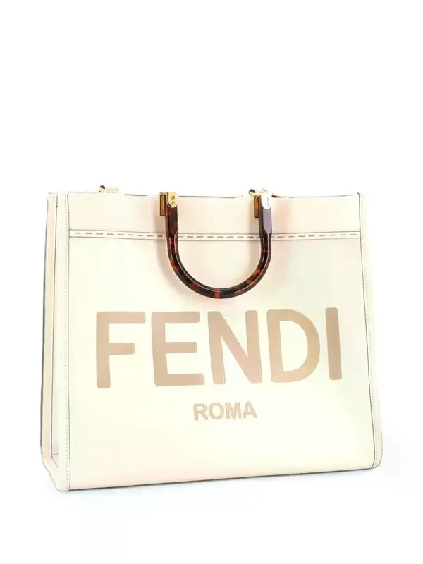 Fendi Sunshine Shopper Leather Medium Tote Bag